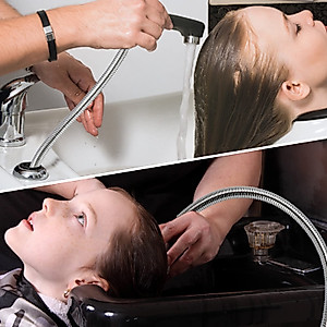 LukLoy 𝟏/𝟐" to 𝟏/𝟒" Nut Stainless Steel Shampoo Bowl Hose for Professional Salon Shampoo Bowl Faucet and Sprayer Head, Sprayer Head Not Included