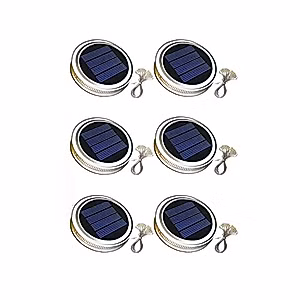 HJHSH Set of 6 Outdoor Solar Lights, Hanging Solar Lights Backyard Star String Lights Multi-Coloured Waterproof for Home Garden Christmas Outdoor Decoration (Color : Colored Lights, Size : A)