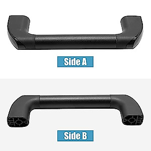 UOIENRT 2 Pack RV Grab Door Handle, Aluminum Automotive Grab Handles for Camping Vehicles, Trailers, Freight Trailers, RVs, Boats, Cars(Black)