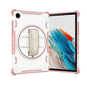 Tablet PC Case Shockproof Kids Case Compatible with Samsung Galaxy Tab A8 10.5" X200/X205(2021),360 Degree Rotating Hand Strap Heavy Duty Rugged Cover,Protective Cover Drop-Proof [Kickstand]+[Shoulder