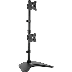 VIVO Dual LCD 13 to 32 inch Monitor Vertical Desk Stand, Free-Standing Mount for 2 Screens STAND-V002N