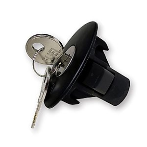 GKmow Pack-1 Locking Fuel Tank Gas Cap, Lock Filler Plug for Edge Escape Expedition Explorer F150 Fiesta Flex Focus Fusion Taurus # 8U5Z-9C268-B (Black)