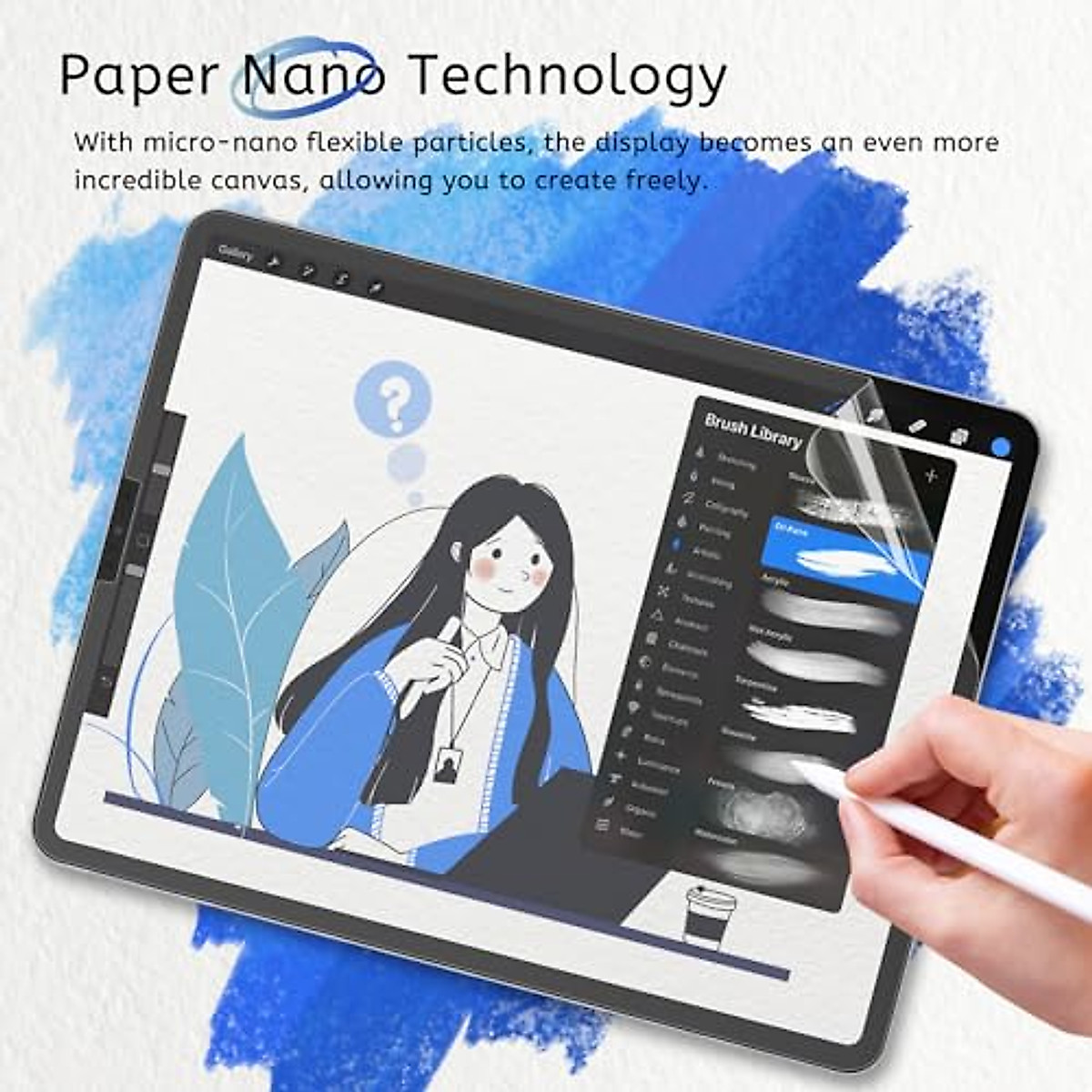 MOBDIK [3+2PACK Paper Screen Protector Compatible with iPad Pro 12.9 (2022 & 2021 & 2020, 6th & 5th & 4th Generation), Anti-Glare, Matte Film for Writing, Compatible with Apple Pencil