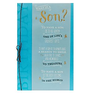 UK Greetings Son Birthday Card - Birthday Card for Him - Sentimental Birthday Card, Multi, 725900-0-1, 165x254mm