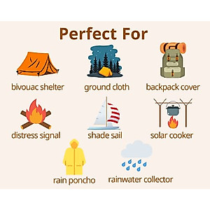 Emergency Thermal Mylar Sleeping Bags - 2 Pack - Ultra Compact for Camping, Survival, Disaster Bivouac Shelter - Pocket Sized, Unfolds to 7ft x 3ft -Retains 90% of Body Heat and Repels Wind and Water