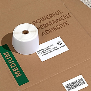 2.25" X 1.25” Direct Thermal Labels, Perforated Barcode Address Labels, Compatible with Rollo & Zebra Desktop Printers - 10 Rolls, 1000/Roll