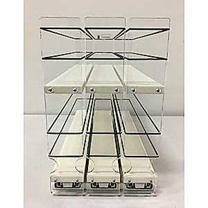 Vertical Spice - Cabinet Mounted Spice Rack Organizer - 3 Drawers, 30 Capacity - Sliding Cabinet Organizer - Pullout Shelves for Pantry Organization - Seasoning Storage - 6.9'' W x 10.75'' H x 10.6" D