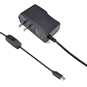 Enokay Raspberry Pi 4 b Power Supply 5V 3A USB C Charger Adapter