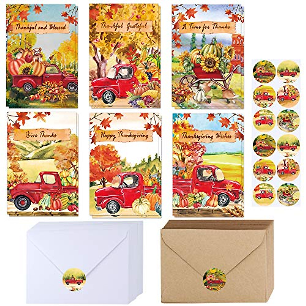 Bulk Thanksgiving Cards - 120 Sets of Vintage Designs