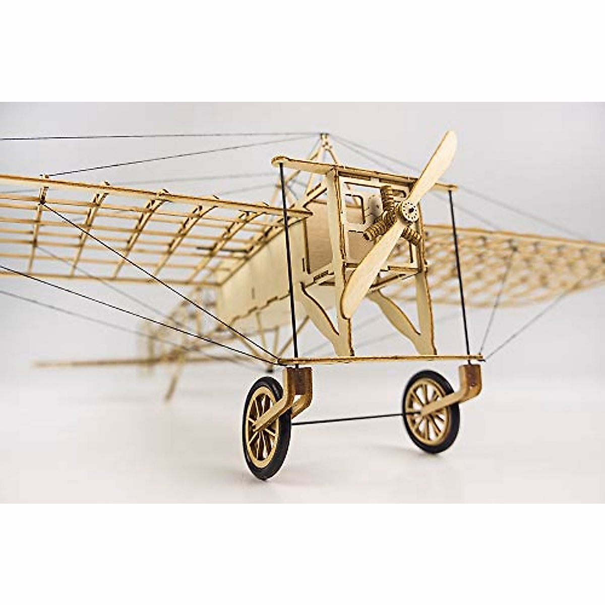 Balsa Wood Airplane Kits DIY Bleriot Wooden Models Aircraft, Laser Cut Balsa Wood Plane Kits to Build for Adults, Perfect 3D Wooden Puzzles Airplane Model Kit for Home Decor Collection Birthday