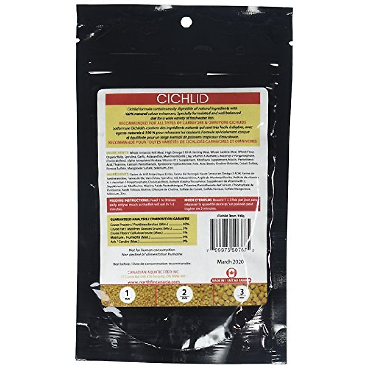 Northfin Cichlid Formula, 3 mm Sinking Pellets, 100 g