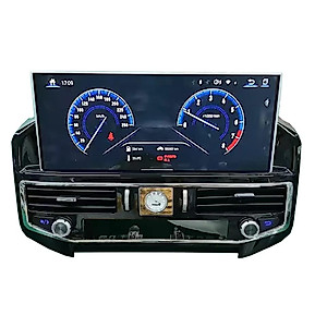 12.3” Android Car Radio Navigation Multimedia Auto Head Unit Monitor with Clock, for Land Cruiser LC200 2008-2015 Original car with Screen Version