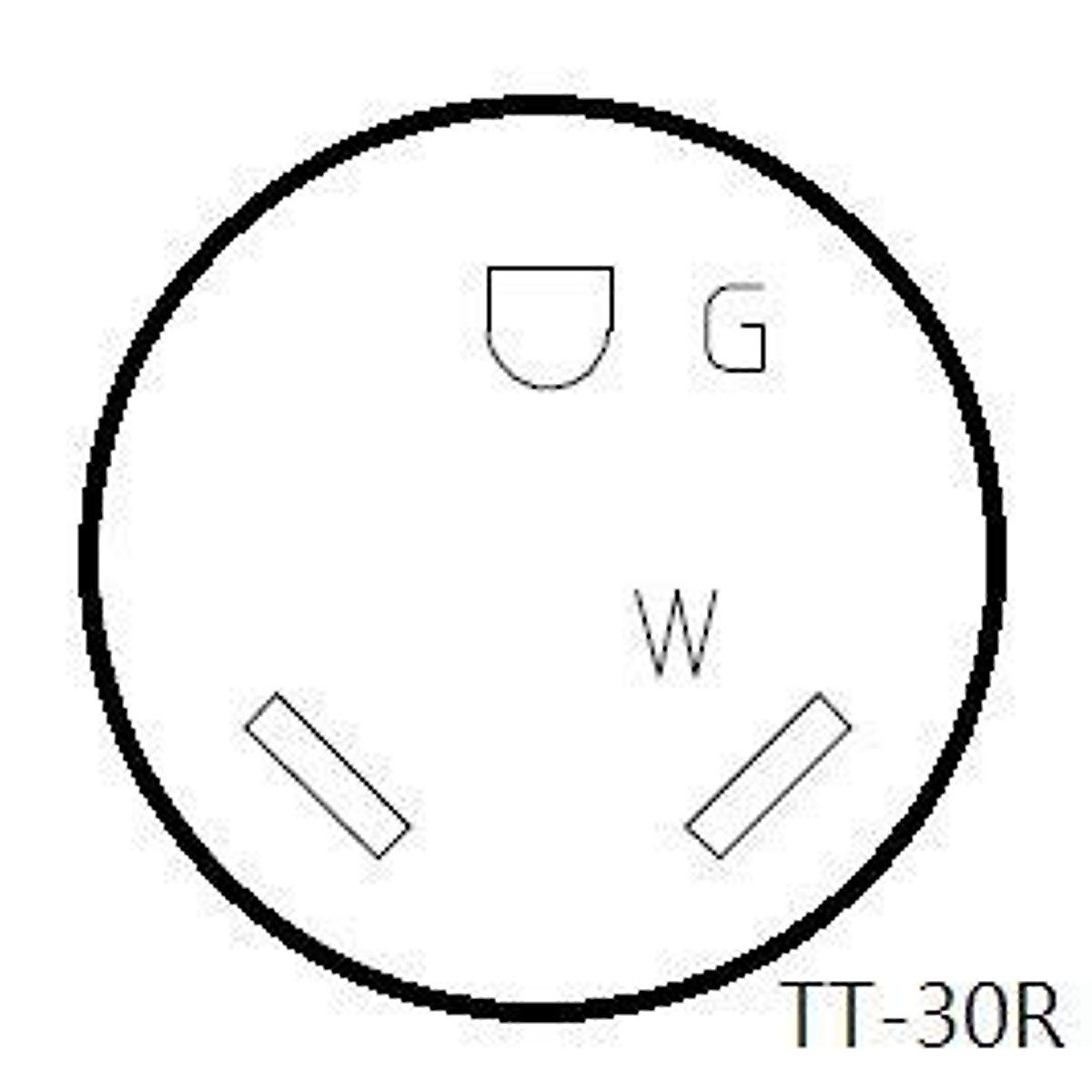 Parkworld 69953 Shore Power 50A Male NEMA SS2-50P to TT-30R RV 30A Female Adapter Cord 125V 1.5FT