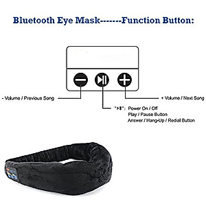 ZEERKEER Bluetooth Eye Mask for Sleeping, Washable Wireless Sleep Headphones with Stereo Speaker and MIC Perfect for Sleeping / Relaxation / Air Travel / Meditation / Insomnia (Black)