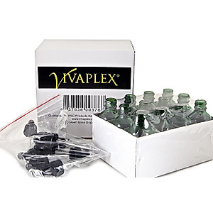 Vivaplex, 12, Green, 2 oz Glass Bottles, With Glass Eye Droppers
