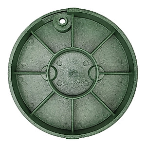 NDS 111BC Standard Series Round Valve Box Overlapping Cover-ICV, Inch, Black/Green Automatic Lawn Drip Irrigation Kits, 10" B/G