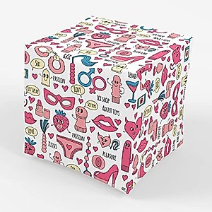 Stesha Party Adult Themed Gift Wrapping Paper - Folded Flat 30 x 20 Inch (3 Sheets)