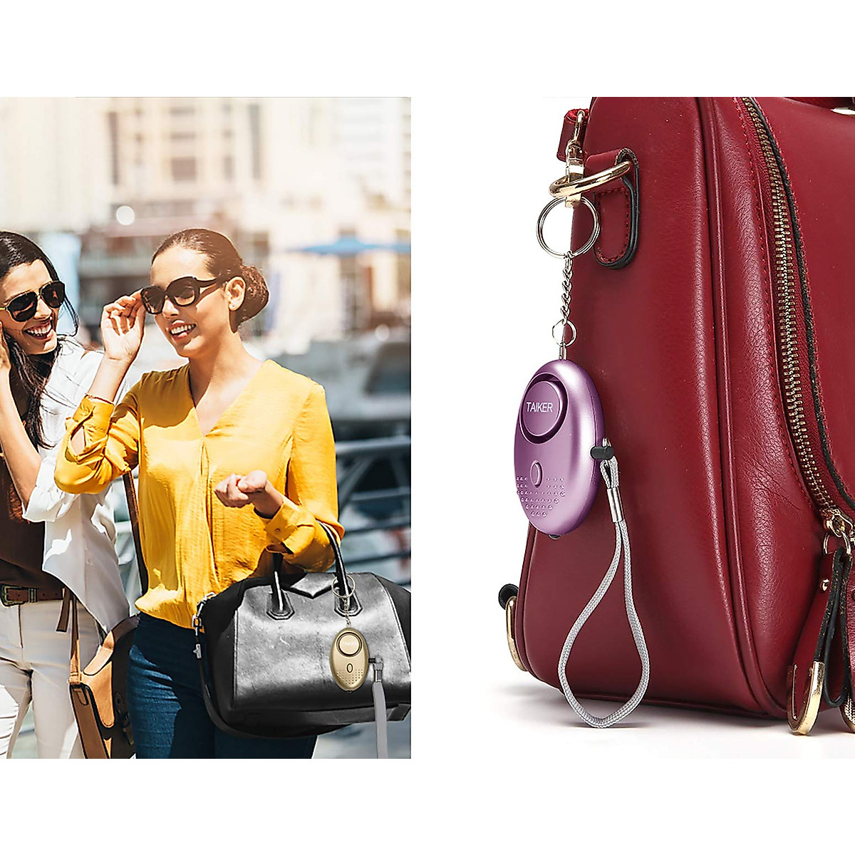 Personal Alarm for Women 140DB Emergency Self-Defense Security Alarm Keychain with LED Light for Women Kids and Elders-2 Pack