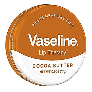 Vaseline Lip Therapy Lip Balm Tin, Cocoa Butter, 0.6 oz