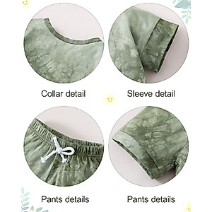 ZOEREA Toddler Baby Boy Clothes Tie Dye Outfits 6M-4T Infant Kid Short Sleeve T-Shirt + Short Pants Boy Summer Clothes Sets