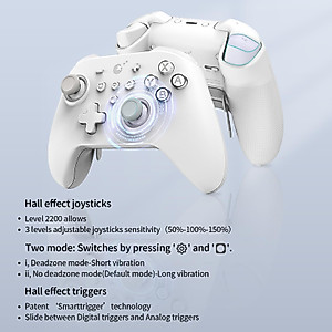 GuliKit KK3 Max, Kingkong 3 Max Controller with 4 Back Buttons, Hall Joysticks and Triggers, Wireless for Switch OLED/PC/Android/MacOS/iOS/Steam Deck, 1000Hz Polling Rate for Wins - Black