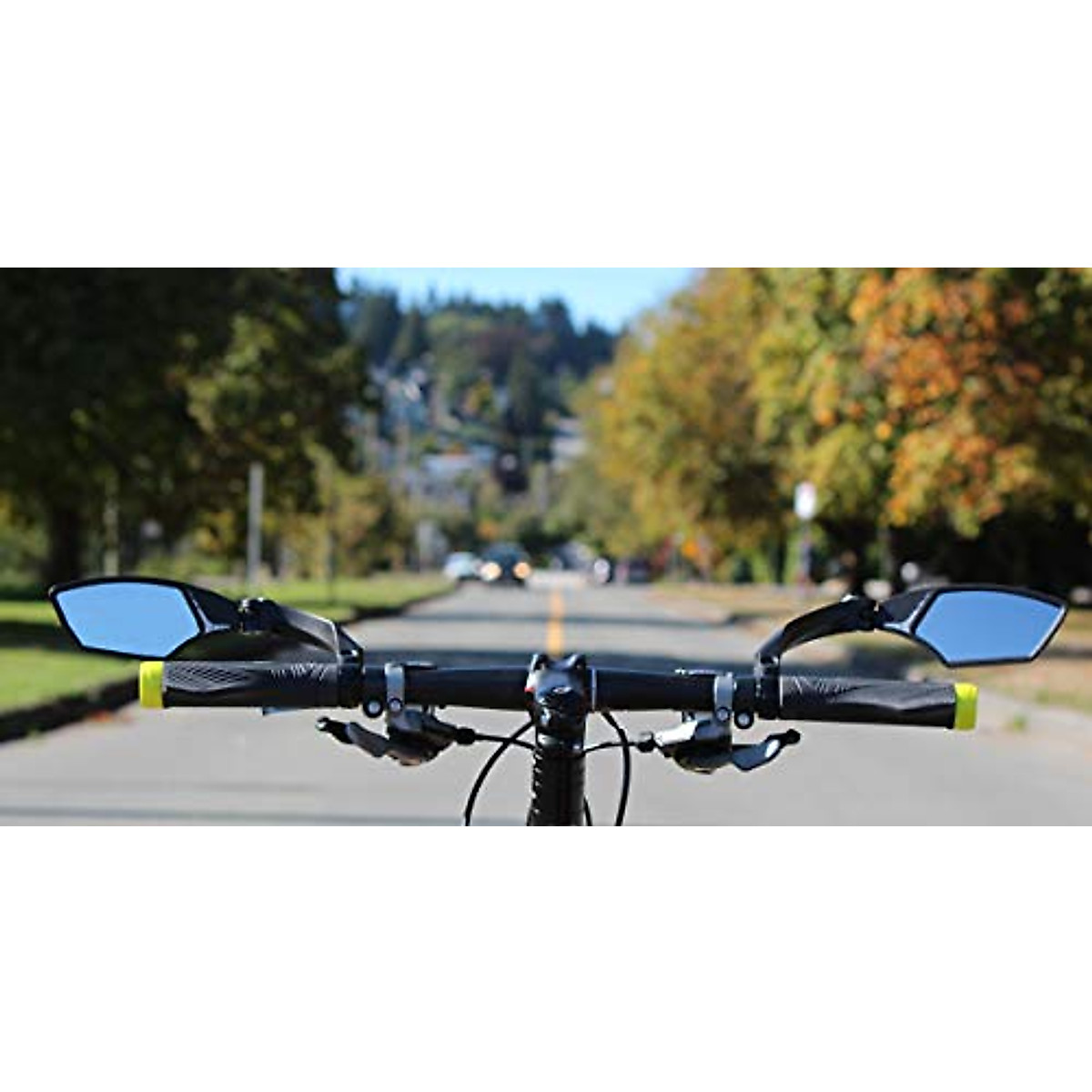 Hafny NEW Handlebar Bike Mirror, HD,Blast-resistant, Glass Lens, HF-MR095 (Anti-glare left)