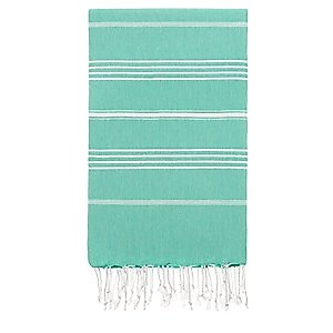 Cacala Turkish 100% Cotton Throw Blanket, Super Soft Washable Lightweight for Couch Sofa Bed Office, Throw Size Warm Plush Blankets for All Season, Perfect for Travel, Camping, Picnic, Hiking