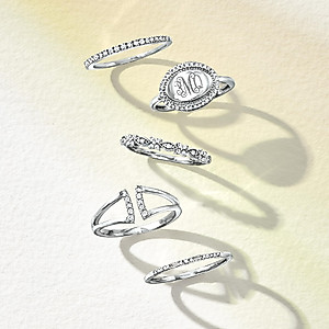 Ross-Simons RS Pure 0.15 ct. t.w. Diamond Ring in Sterling Silver. Size 5