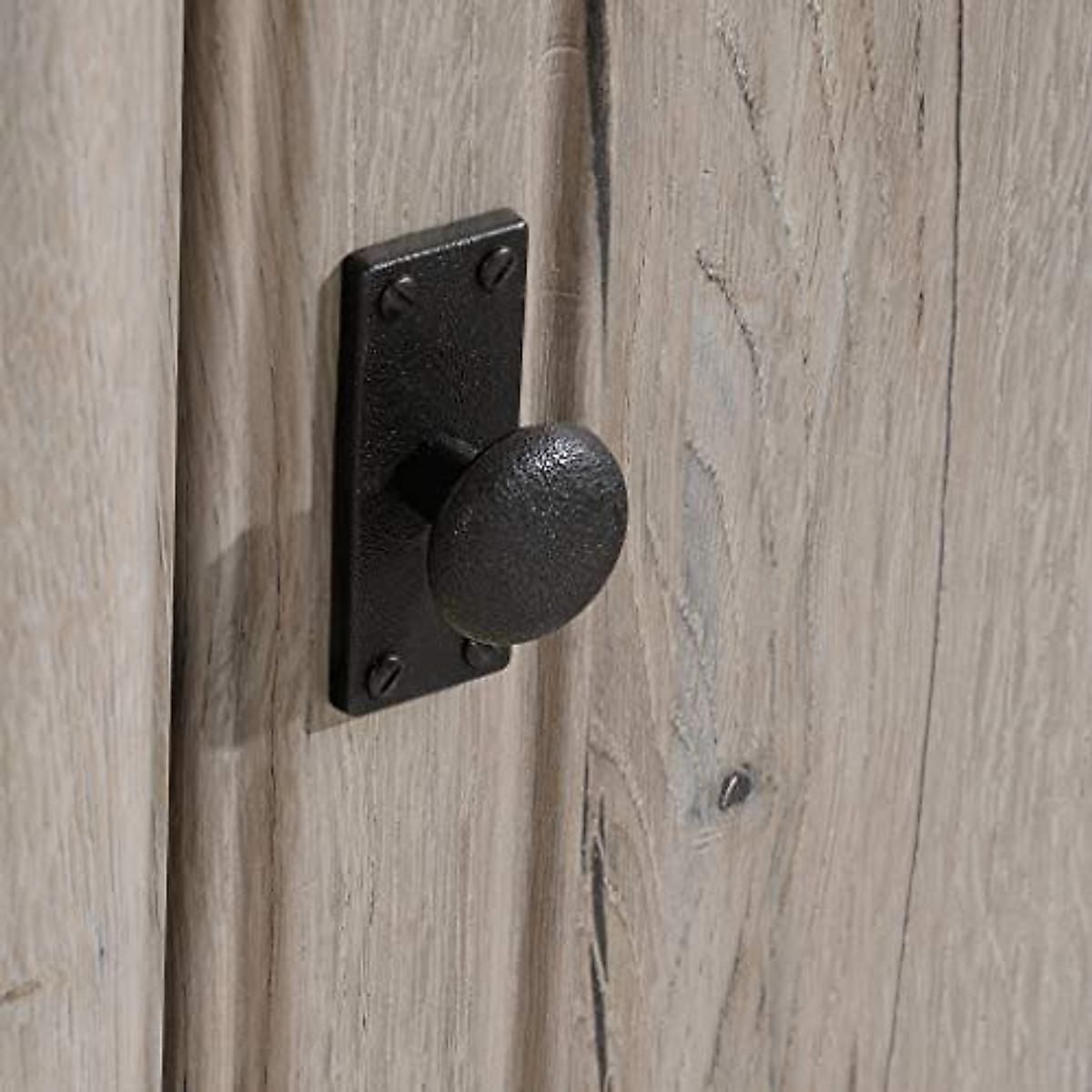 Sauder Palladia Desk with Hutch, L: 59.488" x W: 23.543" x H: 56.496", Split Oak Finish