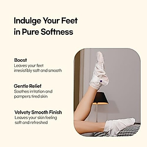 Epielle Hydrating Hand & Foot Masks (Glove & Socks 12pk) for Dry Hand, Dry & Cracked Heel | Spa Day | Shea Butter + Jojoba Oil + Vitamin E, Beauty Mothers Day Gifts