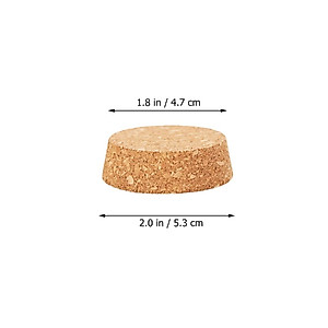 Housoutil 25Pcs Wine Bottle Cork Stoppers Sealing Covers Soft Wood Corks Large Wooden Tapered Cork Plugs Replacement for Wine Beer Bottle Crafts （ 5.3cm*4.7cm*1.7cm）