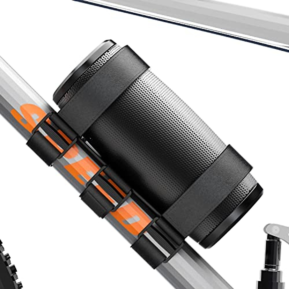 WALI Portable Speaker Mount for Outdoor Golf Cart Railing, Bike or Boat, Adjustable Strap Fits Most Bluetooth Wireless Speakers Attachment Accessory Holder (SSH001-B), Black