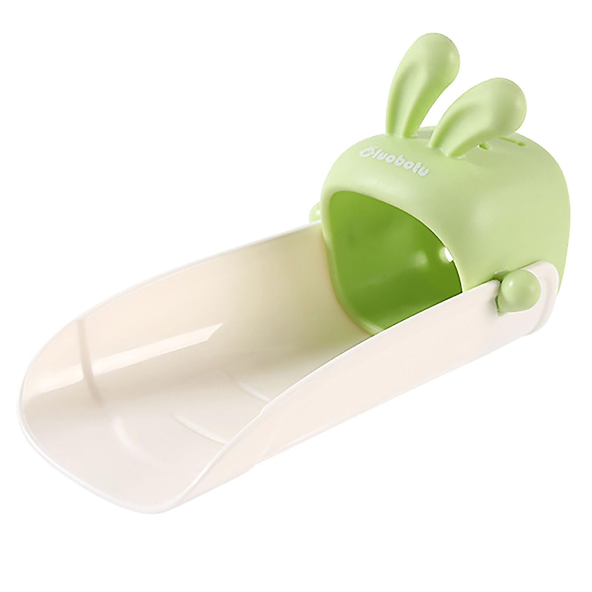 Faucet Extension Tubes, 5.5 Inch x 2.7 Inch Green Silicone and Plastic Fun Hand Extenders for Kitchen and Bathroom Washbasin (green)