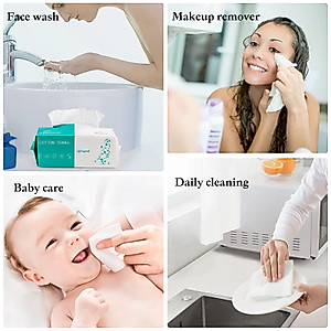 Disposable Face Towel Face Cloths for Washing Face Soft Cotton Face Towels Facial Cloths Towelettes for Washing and Drying for Cleansing and Skincare Office Makeup Remover