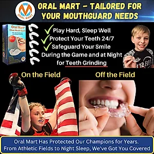 Mouth Guard for Grinding Teeth at Night for Kids - Pack of 5 Clear Kids Mouth Guards for Grinding Teeth - Anti Grinding Teeth Protector for Sleep - Night Guard for Clenching Teeth (5 Pack, Youth Size)