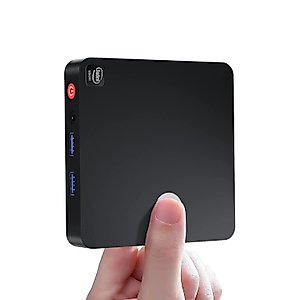 TRIGKEY N4 Mini PC with Intel Celeron N3350 Processor(up to 2.4Ghz) 4G DDR3 64G EMMC SSD Micro PC, Support 2.4G/5G Dual Band WiFi/4K Dual HDMI/USB3.0/Gigabit Ethernet/Wake On LAN