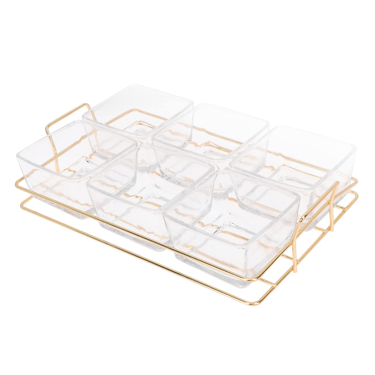 VILLFUL 1 Set Divided Fruit Plate Fruit Tray Candy Tray Appetizer Tray Container with Lid Hot Cocoa Bar Seasoning Jars Serving Dishes Fruit Serving Tray Grid Fruit Dish Dried Fruit Plate