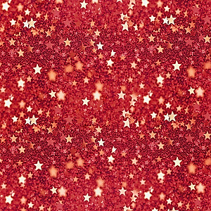 Mook Fabrics Cotton 2024 Christmas Festive Stars, Red Cut by The Yard