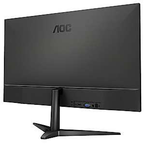 AOC 24B1H 24" Full HD 1920x1080 Monitor, 3-Sided Frameless, VA Panel, HDMI/VGA, Flicker-free