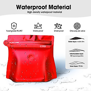 3.5oz 1/5 lb 60pcs Coffee Bags with Valve,Vented Coffee Bag Barrier Bags Store Bags Coffee Packaging Coffee Storage Pouches Stand-up Bags for Food Diamond Shaped Need to Use Heat Sealing Machine（Red）