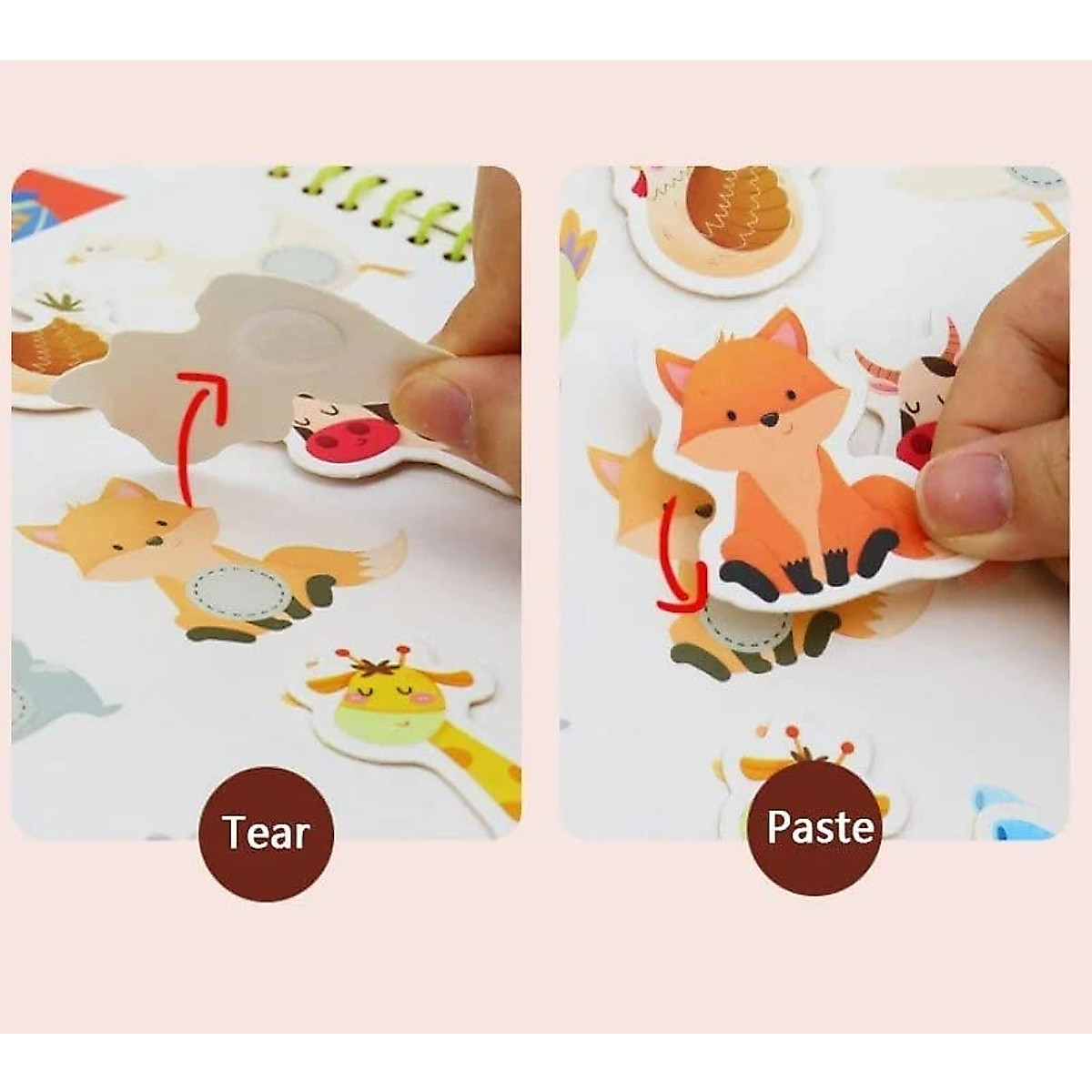 JIFOVER Early Education Enlightenment Quiet Sticker Toy,Keep Your Kids Away from Electronics,2023 New Toddler Busy BookEducational Toddler Books Educational Toys for 2-6 Year Old Kids (5pcs)