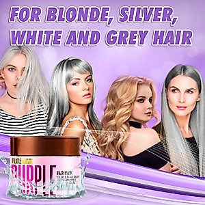 PURE NATURE LUX SPA Purple Hair Mask for Bleached and Blonde Hair - Deep Conditioning Treatment for Women to Remove Yellow Highlights and Repair Dry, Damaged Hair - Hydrate Colored Hair