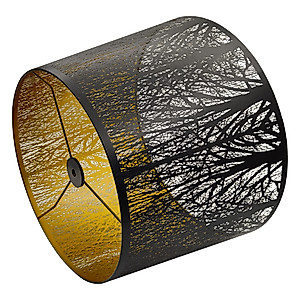 Royxen 2 Pack Metal Lamp Shades Vintage Lampshade for Table Lamp and Floor Light (Round Trees)