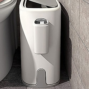 UNNIQ Trash can, Plastic Trash Can with Lid, Rectangular Garbage Container Bin for Bathroom,Bedroom,Kitchen and Office
