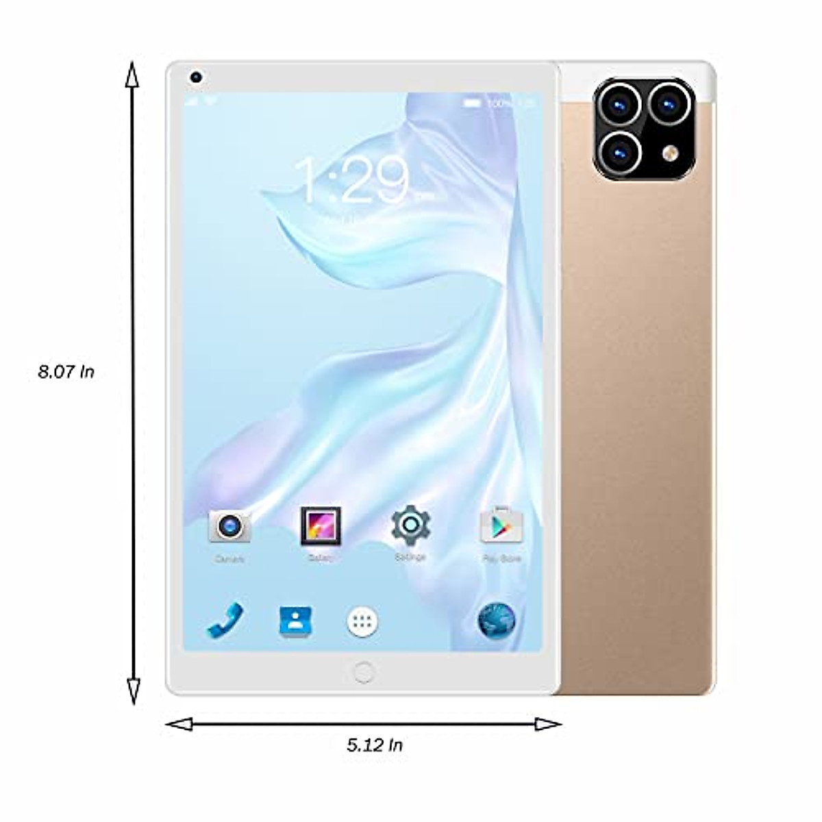 HD Tablet WiFi Bluetooth Android Voice Call Game Tablet,8Inch IPS Display Screen,WiFi,1GB RAM+16GB ROM,4000mAh, Android 5.1 System