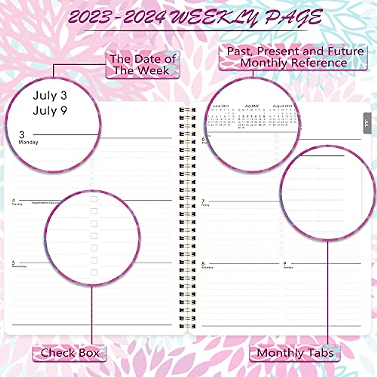 Planner 2023-2024 – Academic Planner 2023-2024, Jul 2023 - Jun 2024, 8" x 10",Weekly & Monthly Planner with to-do Lists, 8" x 10", Twin-Wire Binding, Flexible Cover, Thick Paper, Perfect for planning