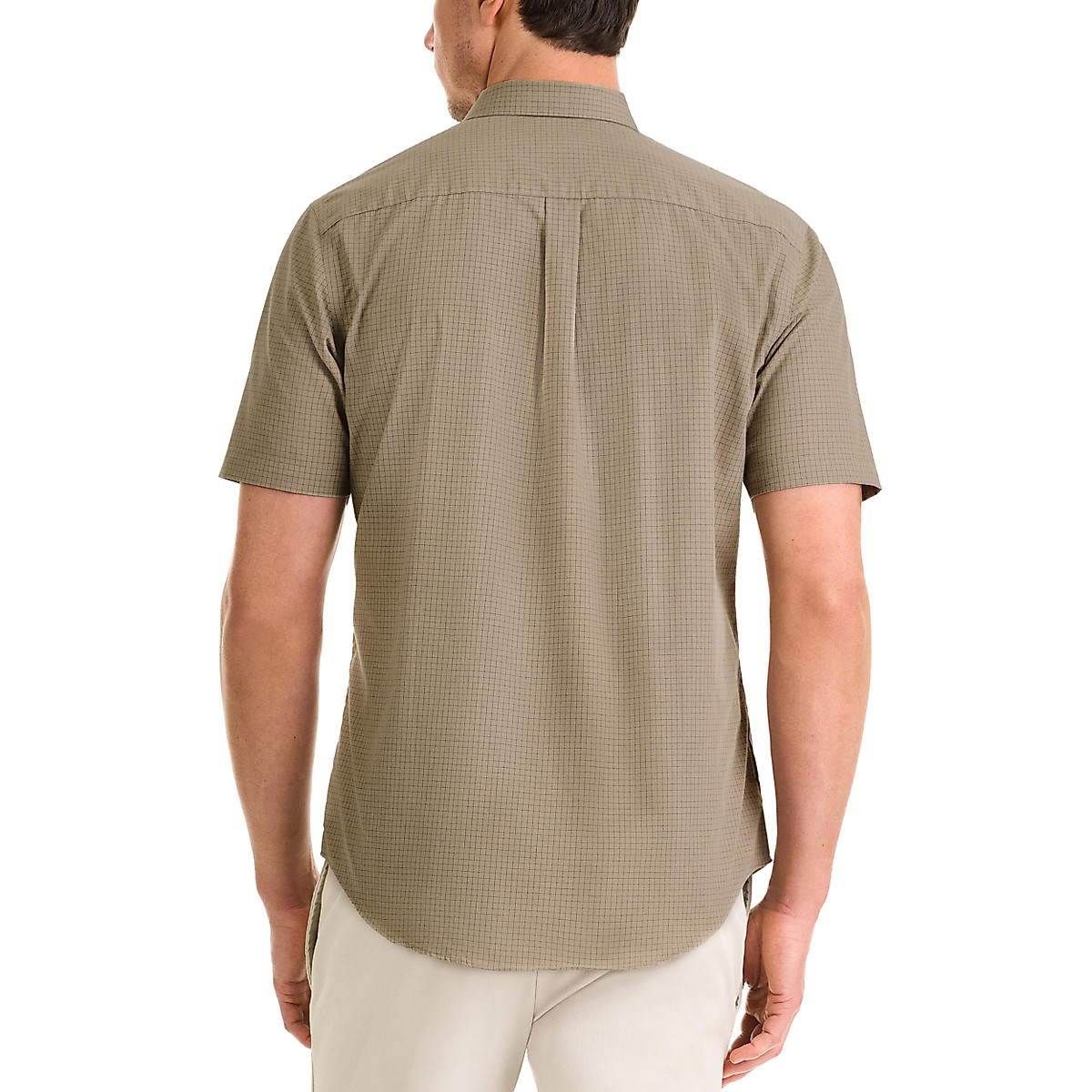 Van Heusen mens Wrinkle Free Short Sleeve Check Button Down Shirt, Aluminum Minicheck, XX-Large US