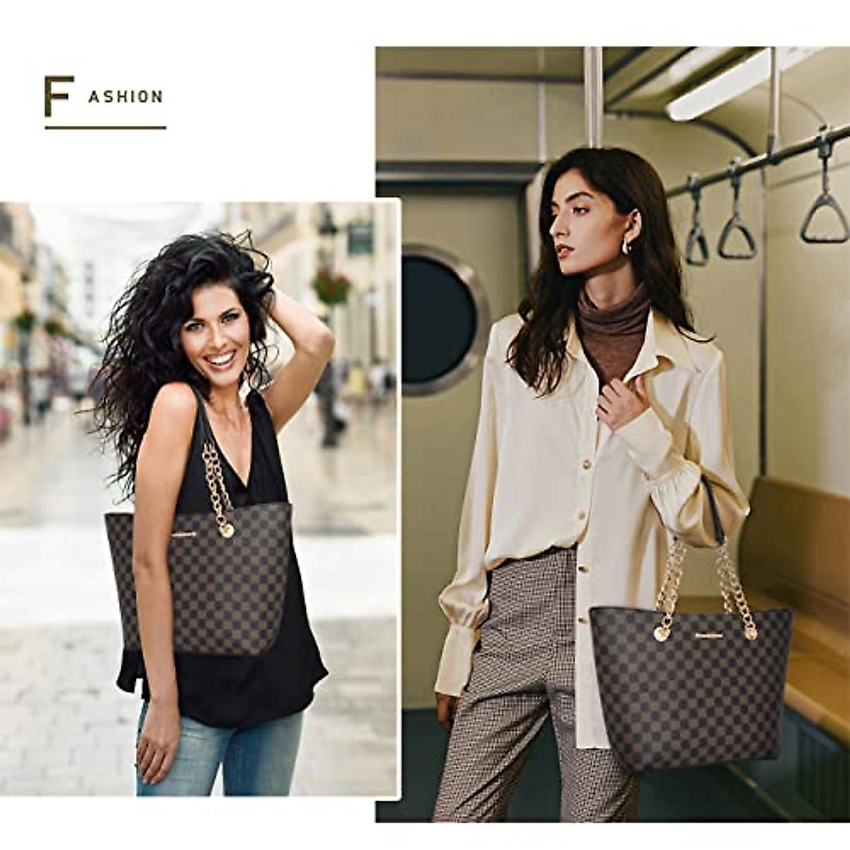 Montana West Large Tote Bag with Zipper Leather Purses and Handbags for Women Top Handle Shoulder Satchel Handbags Fashion Ladies Designer Handbags with Pockets Women Leather Hobo Handbags MWC-039CF