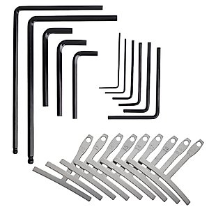 MIECOO 20PCS Guitar Luthier Repair Tool Kit, Includes 11PCS Guitar Bass Neck Bridge Nut Screw Adjustment Truss Rod Allen Wrenches and 9PCS Guitar Understring Radius Gauge for Guitar & Bass
