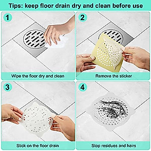 Shower Drain Hair Catcher,Disposable Mesh Stickers for Bathroom,Bathtub,Sink Strainer Captures Hair to Prevent Clogging, Drain Covers Full Coverage 30 Pieces